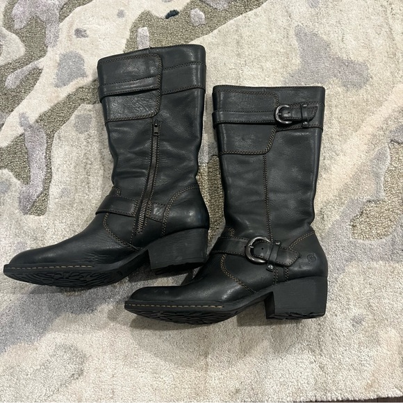 Born | Shoes | Born Black Leather Combat Boots | Poshmark